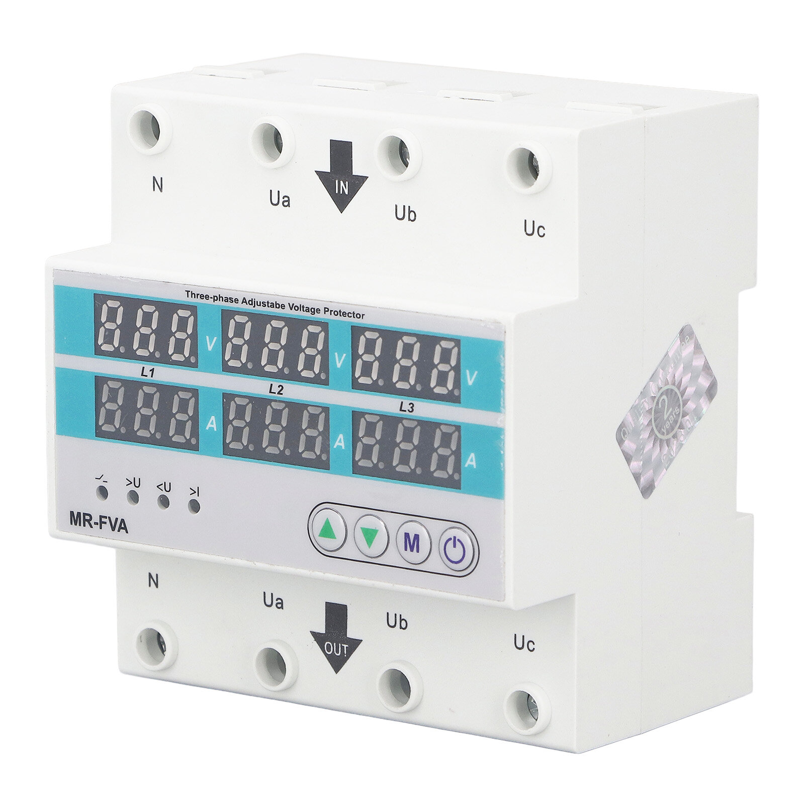 3 Фазовое регулируемое защитное напряжения 220V самостоятельное домохозяйство над и под защитным устройством напряжения