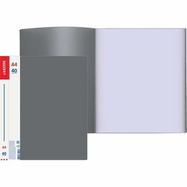 Папка с вкладышами deVENTE 40 шт А4 600 мкм, Daily непрозрачная, серая (3103408)