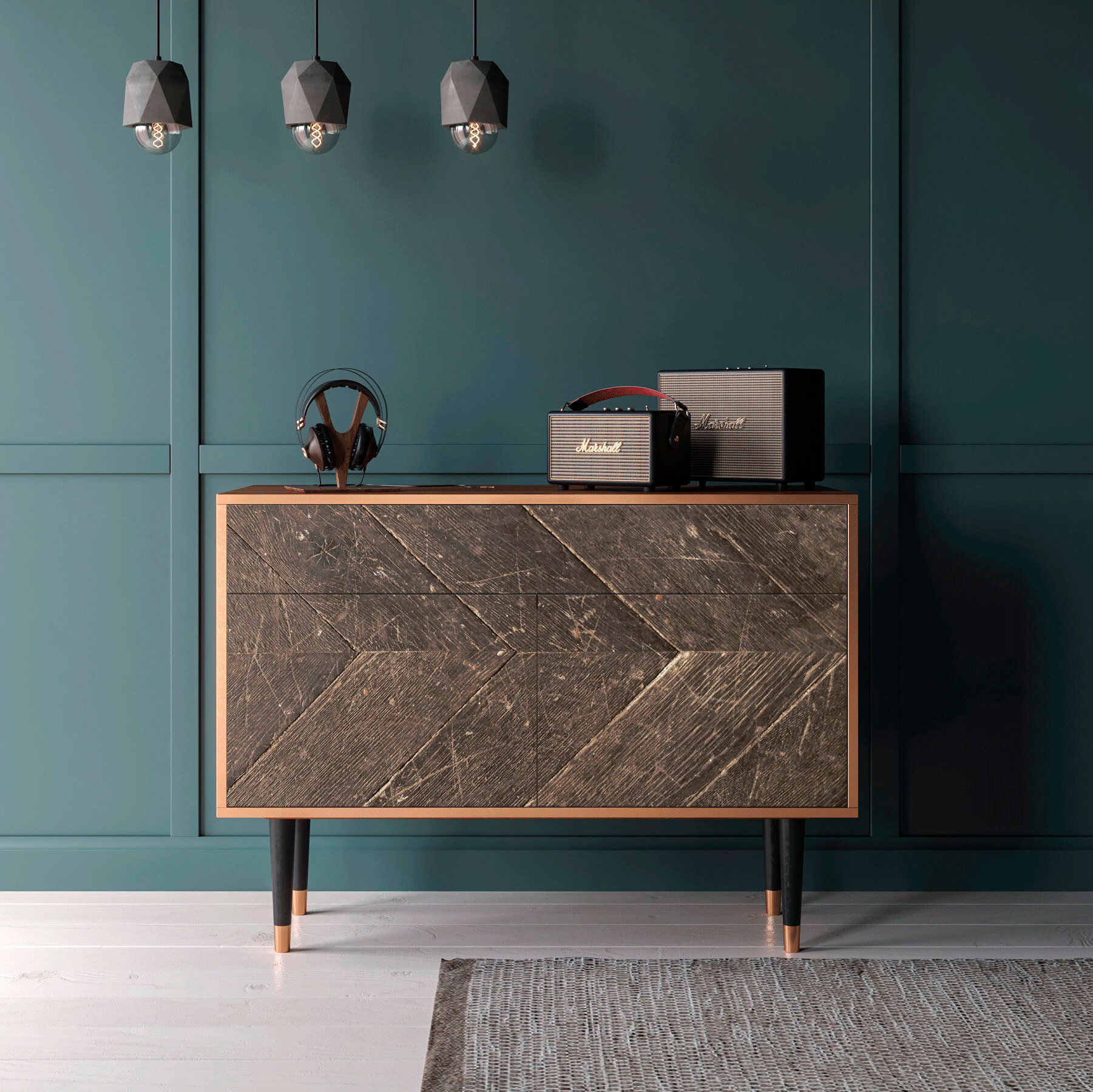 Комод - STORYZ - BS4 Wise Tree, Размер - 115 x 85 x 48 см, Цвет корпуса - Орех