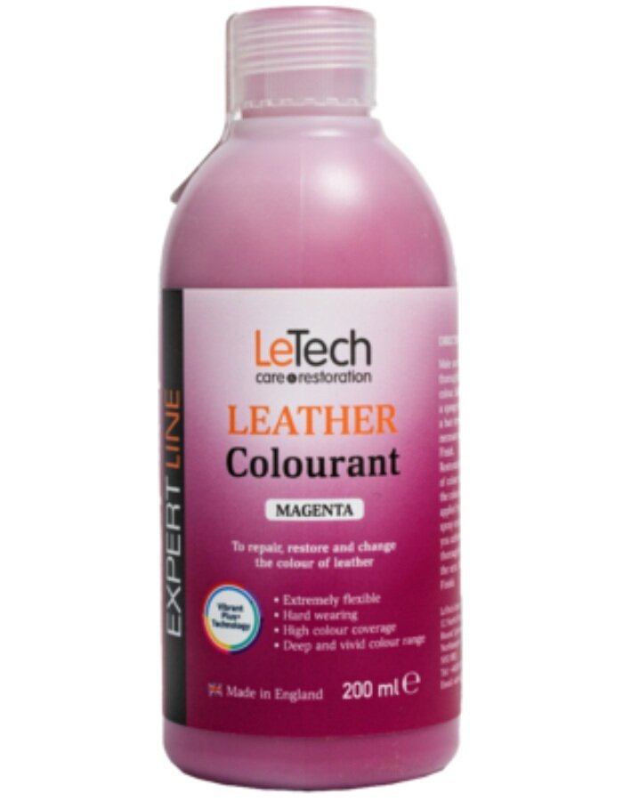 LeTech Expert Line Краска для кожи (Leather Colourant) Magenta, 200мл