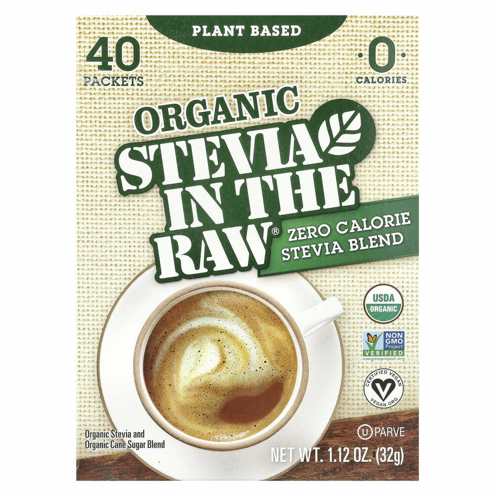Organic Stevia In the Raw®, ноль калорийная смесь стевии, 40 пакетиков, 32 г (1,12 унции)