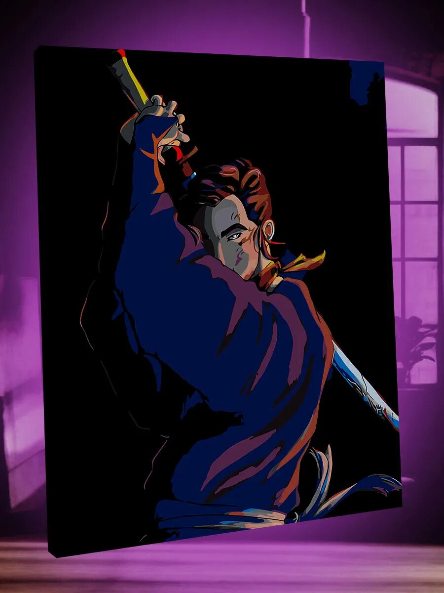 Картина по номерам Голубоглазый самурай