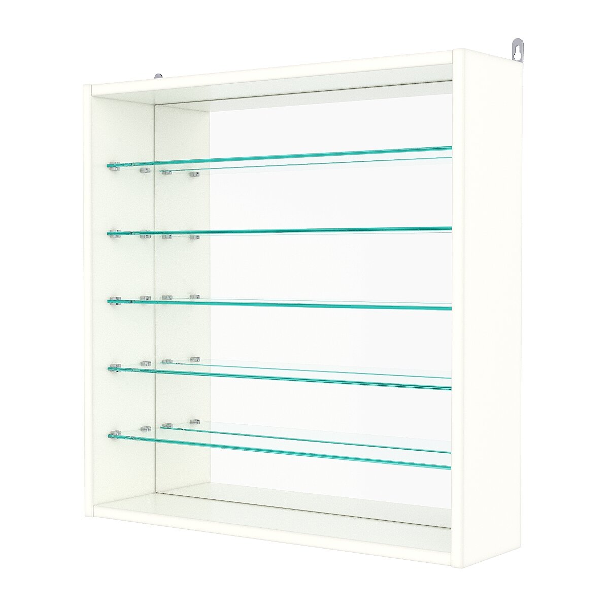 Витрина настенная №1-6Г с зеркалом, Белый. Производитель товара - компания Westcom.