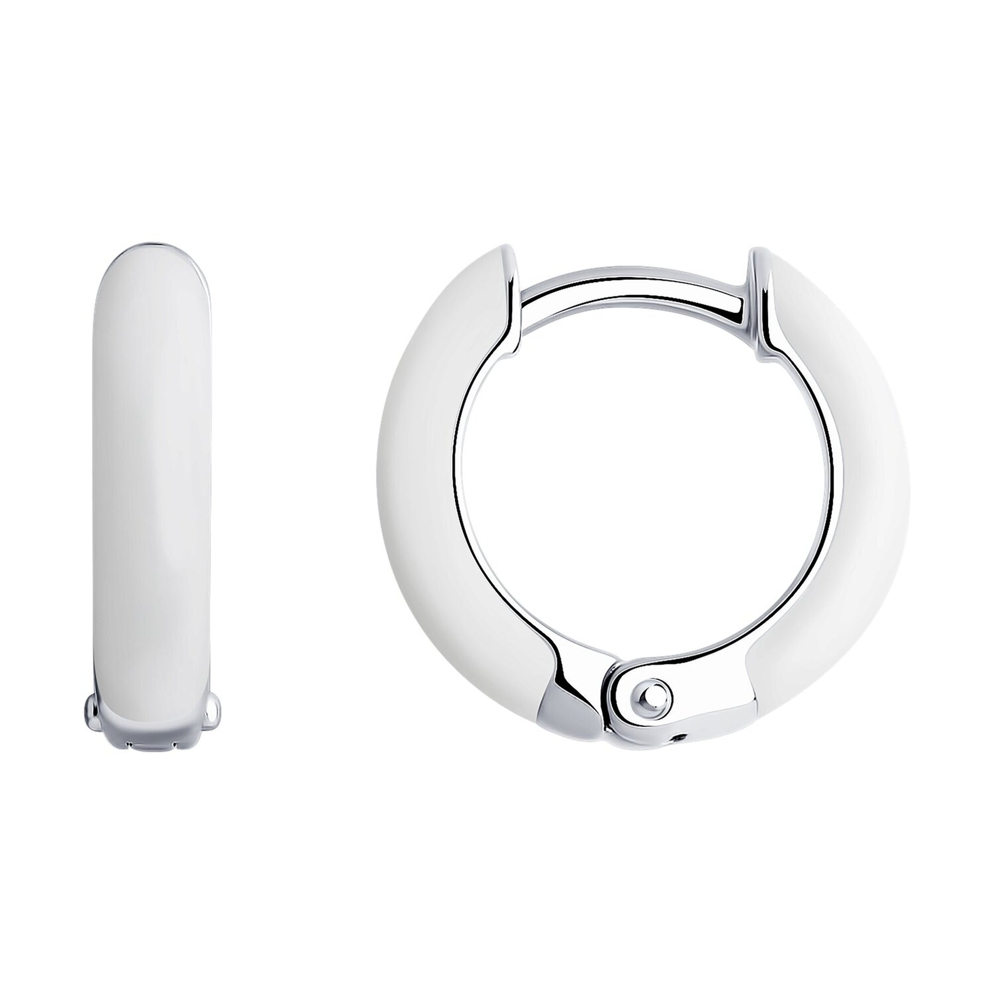 Серьги, серебро, 925 проба, родирование, эмаль