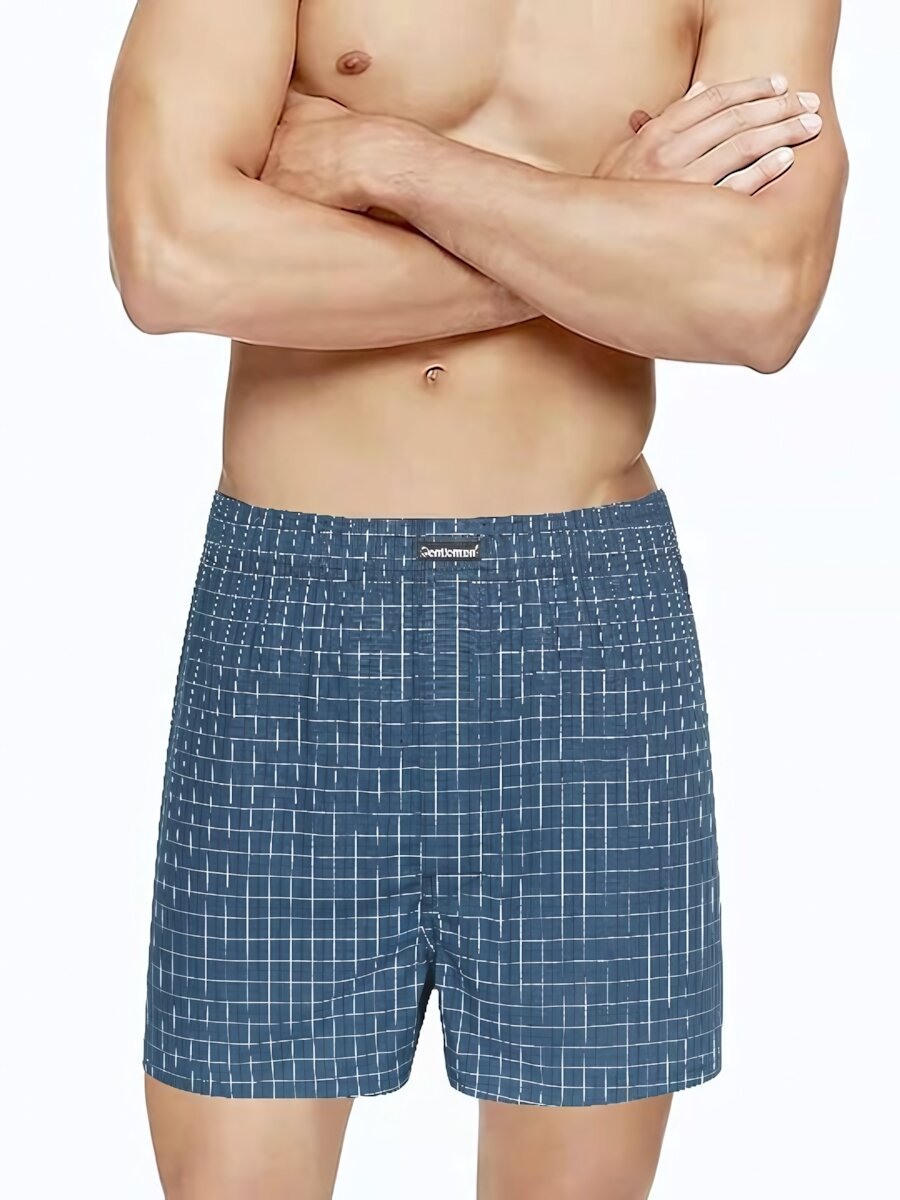 Трусы боксерские Хлопковые трусы-боксеры с рисунком-клеткой