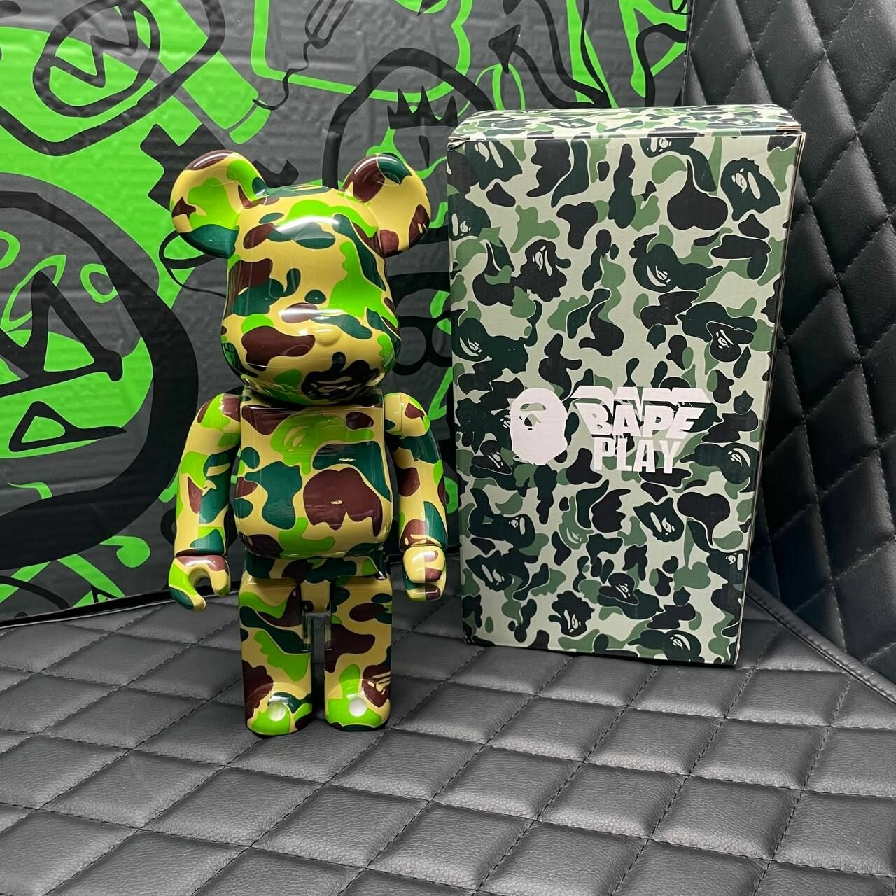 Игрушка Bearbrick Bape Камуфляж зеленый 28см