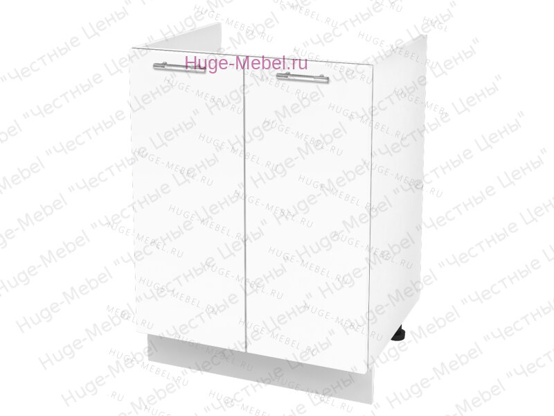 Кухонный шкаф под мойку 600 Ксения (белый) Huge Mebel . Ширина 600 Высота 840. Кухонные шкафы