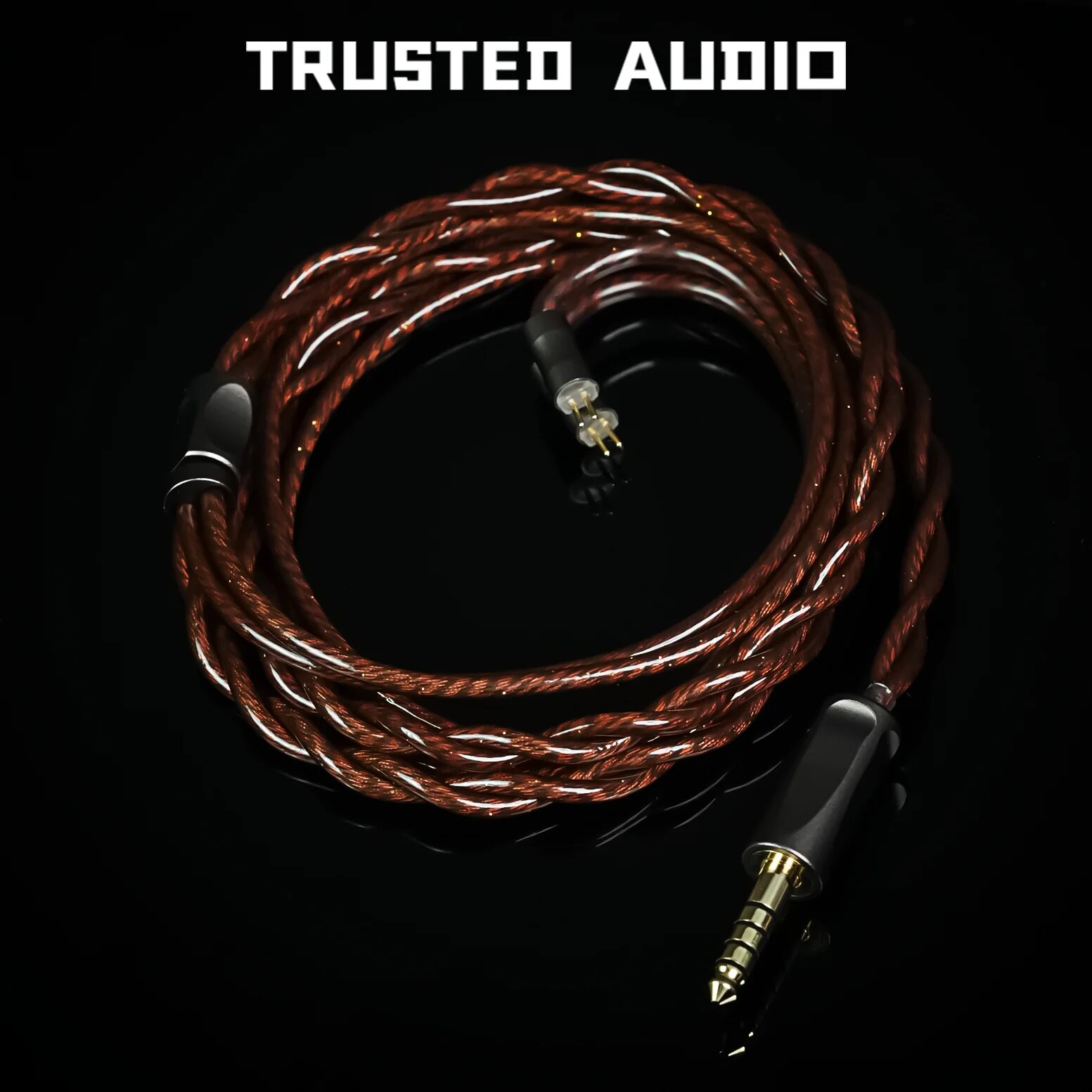Trusted Audio кабель для наушников 1,23 м коричнево-черный MMCX/0,78 мм 4.4mm--0.78mm 2pin