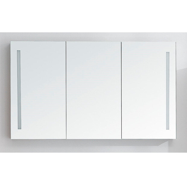 Зеркальный шкаф для ванной BelBagno SPC-3A-DL-BL-1200 Bianco Lucido