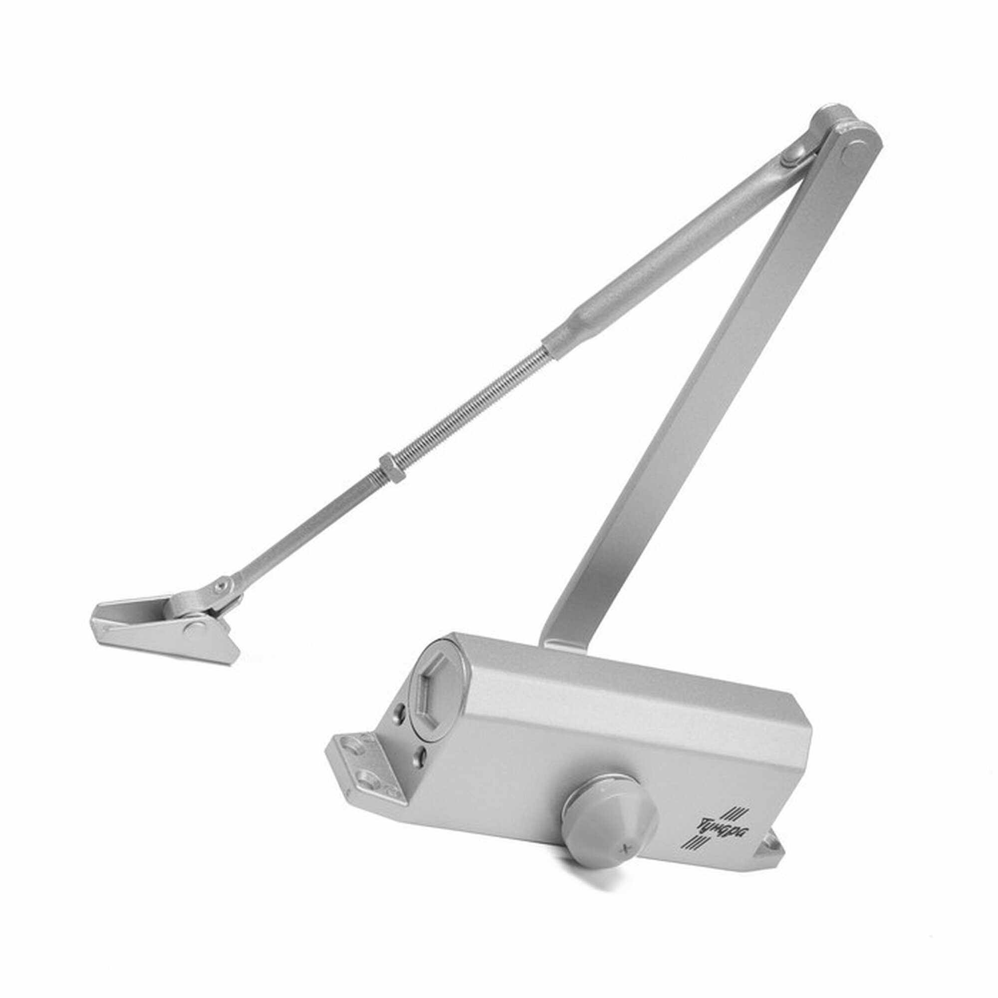 Доводчик дверей тундра G072 морозостойкий, до -50, до 85, цвет серебро