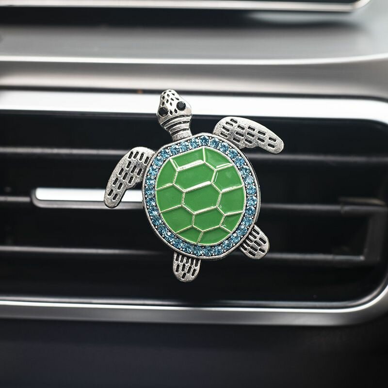 Хит продаж: парфюмерный зажим для вентиляционного отверстия автомобиля с резинкой в виде черепахи, украшение с морской черепахой