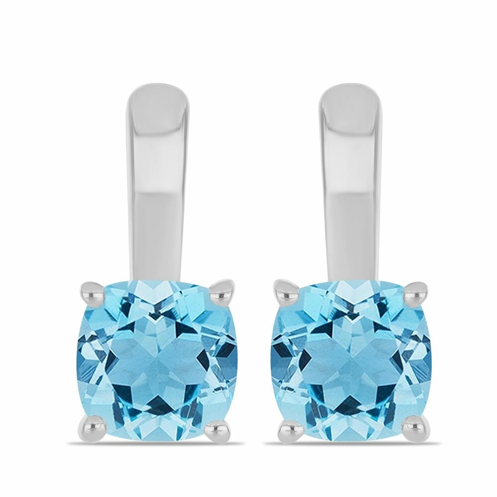 Подвеска для серег, серебро, 925 проба, родирование, топаз