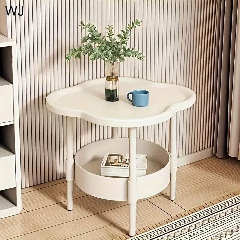 Журнальный стол, для гостиной, овальной формы, пластик, 4 ножки