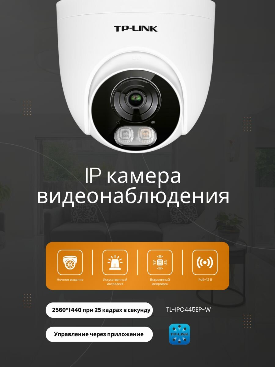 IP Камера Видеонаблюдения уличная TL-IPC445EP-W