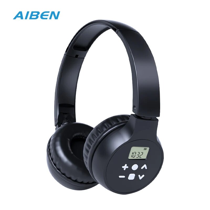 Беспроводные наушники AIBEN C201S черные с радио