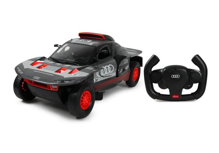 Машинка на радиоуправлении Rastar AUDI RS Q e-tron (арт. 92206), 1:14 (35см). Двери открываются. Свет фар. Серая