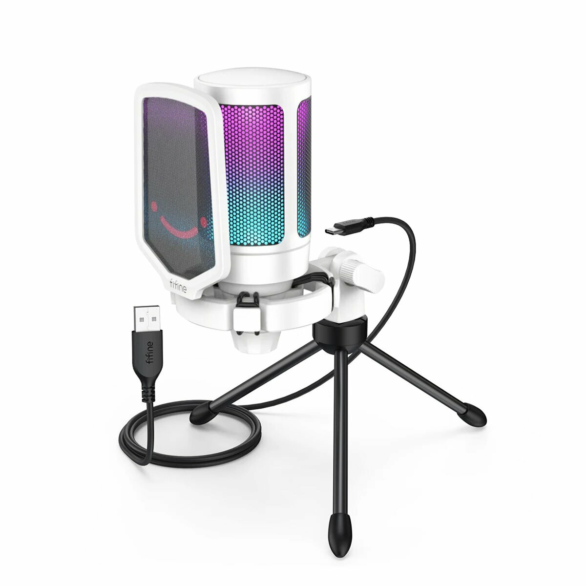 FIFINE A6V RGB Розовый USB-микрофон A6VW