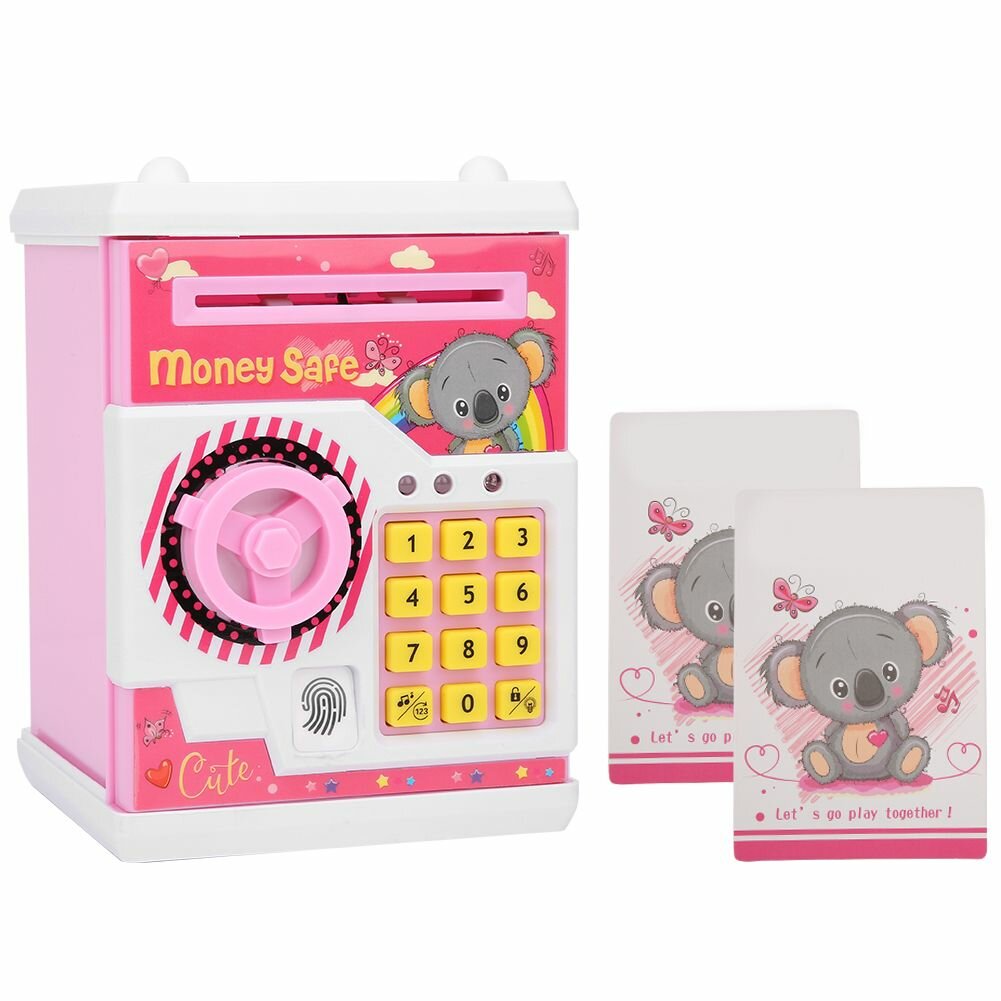Копилка с музыкой и милым мультяшным дизайном, помогает детям учиться экономить, 17.5 x 12.5 x 11.8 см