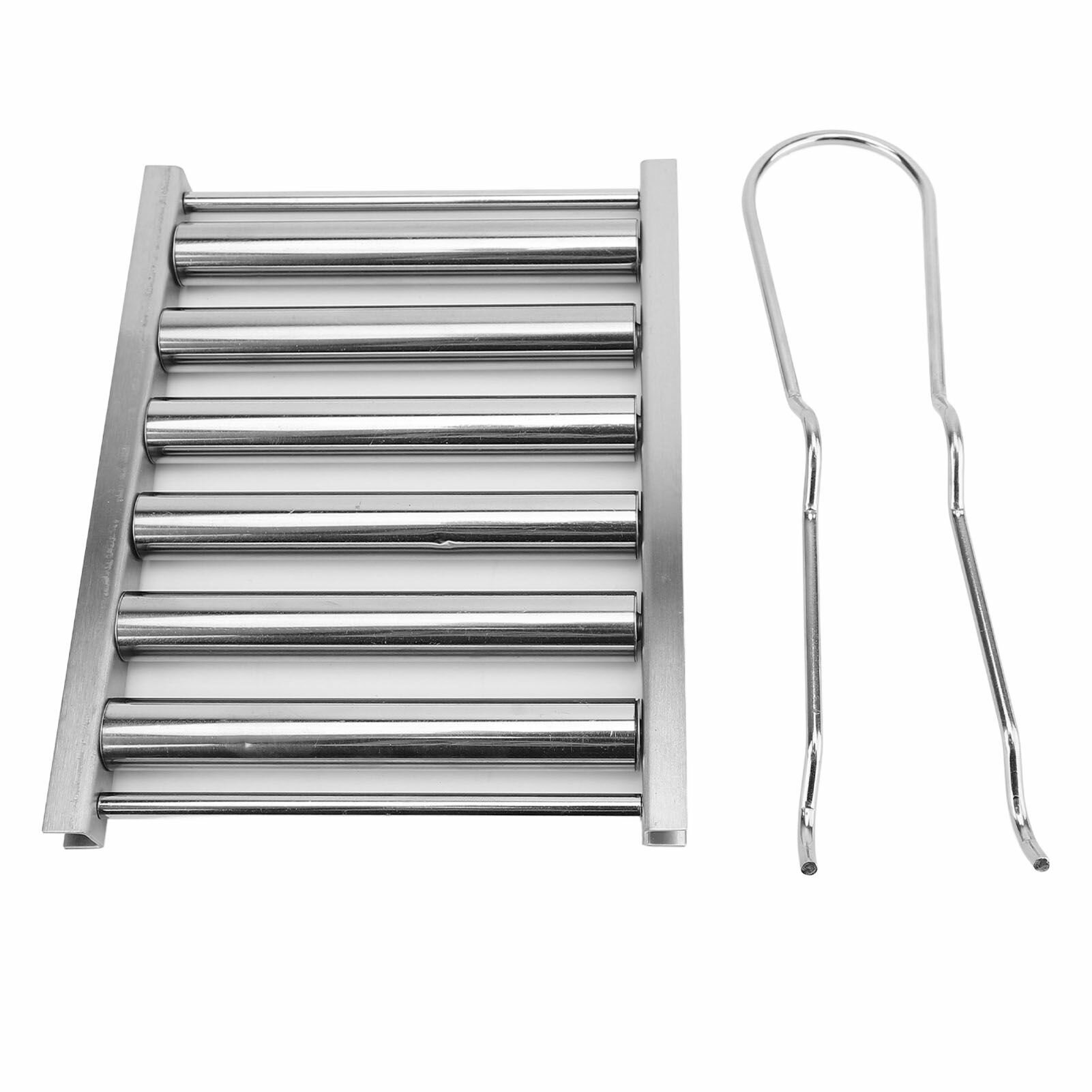 Портативный гриль-роллер для хот-догов из нержавеющей стали с ручкой, вместимость 5 хот-догов для кемпинга на открытом воздухе