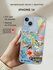 Чехол на Apple iPhone 14 / Айфон 14 с принтом "Summer collage", прозрачный