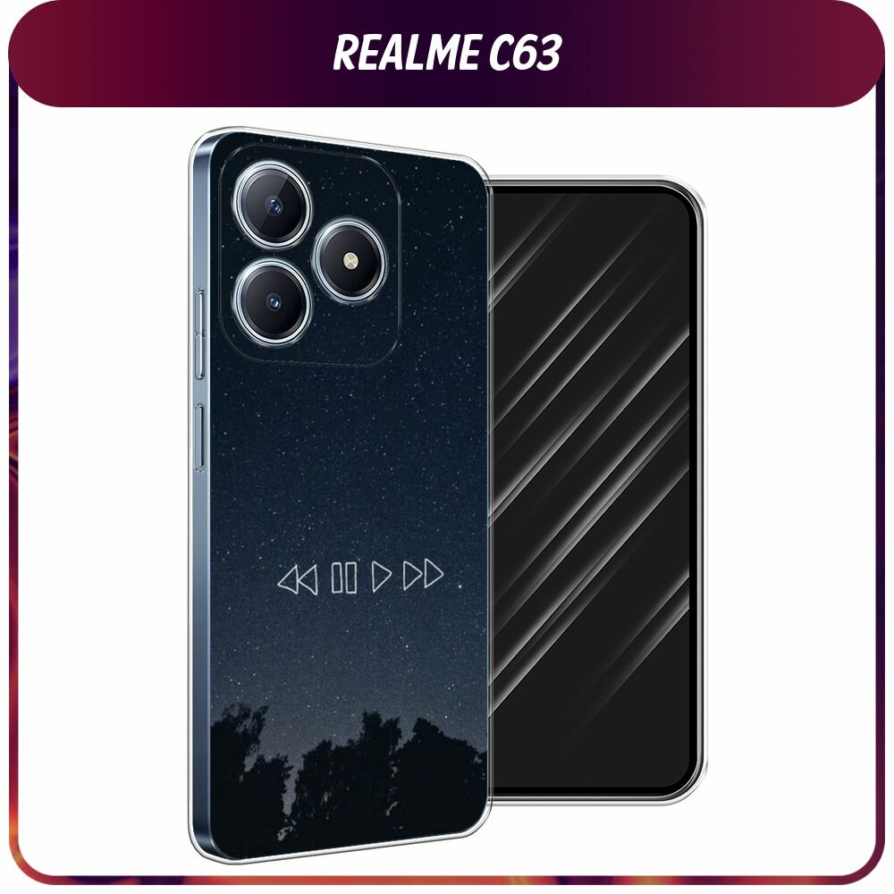 Чехол на Realme C63 / Реалми С63 с принтом "Космическая музыка"