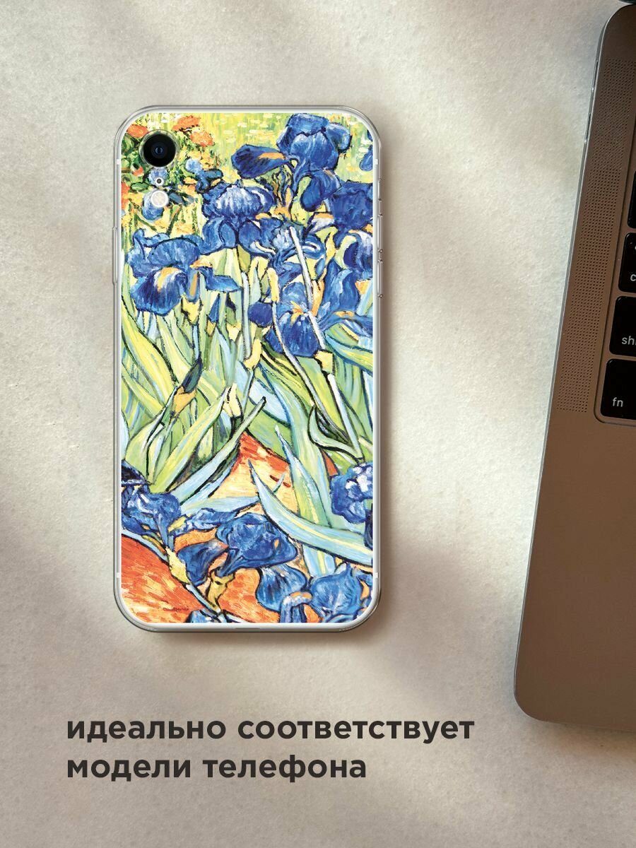 Чехол на Apple iPhone XR / Айфон XR с принтом "Ирисы Ван Гог" — фото 1