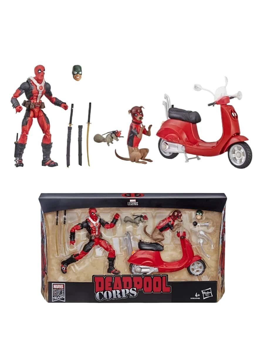 Фигурки игрушки Хасбро Marvel Legends Series Action Figures Deadpool and scooter vehicle-16cm; Марвел фигурки игрушки