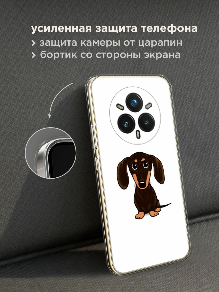 Чехол на Realme 14 Pro+ / Реалми 14 Про+ с принтом "Маленькая такса" — фото 1