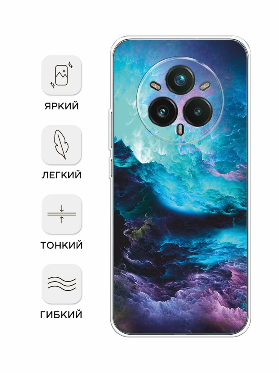 Чехол на Realme 14 Pro / Реалми 14 Про с принтом "Бирюзовое небо" — фото 1