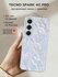 Чехол на Tecno Spark 40 Pro / Текно Спарк 40 Про с принтом "Сиреневый мрамор"
