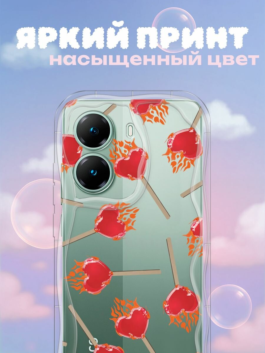 Чехол на Poco X7 Pro / Поко x7 pro с принтом Горящие леденцы 2 — фото 1