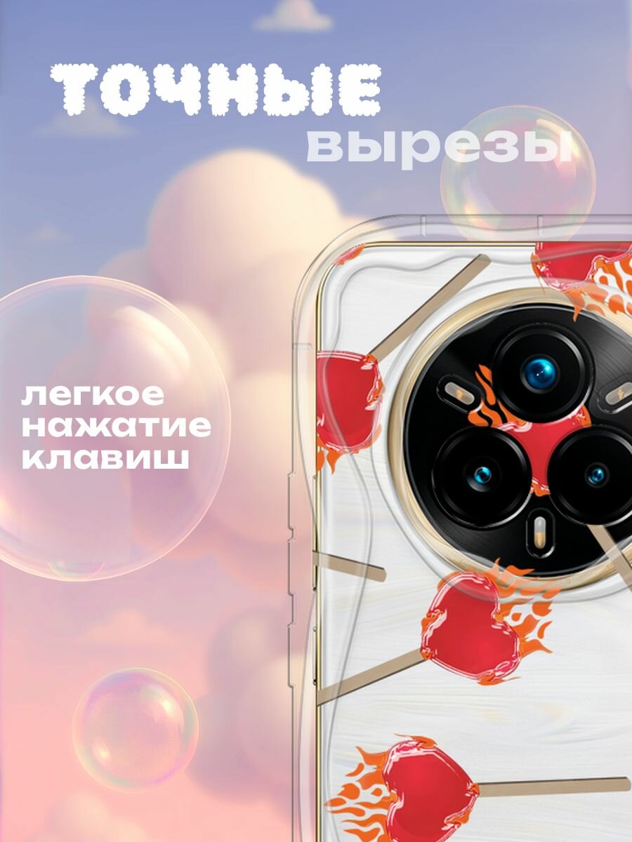Чехол на Realme 14 Pro Plus / Реалми 14 pro plus с принтом Горящие леденцы 2 — фото 1
