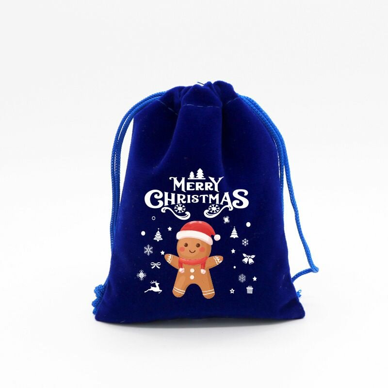 Подарочные мешочки из велюра - сапфировые сумки для яблок и конфет