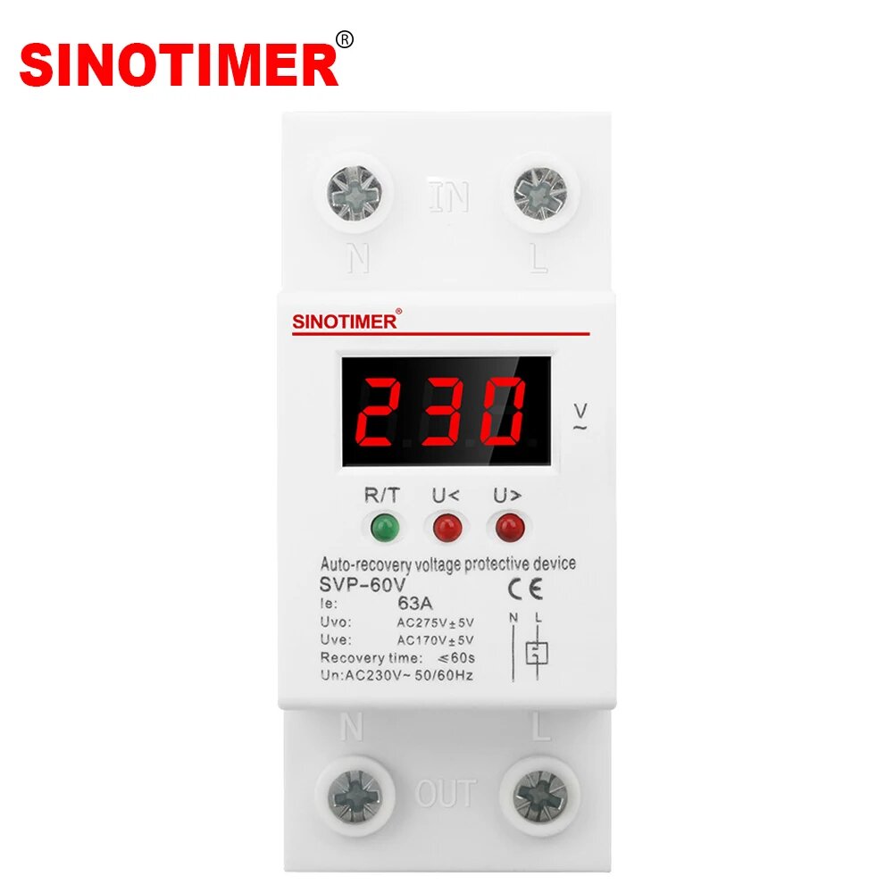 Автоматический выключатель SINOTIMER 63A/40A 63А