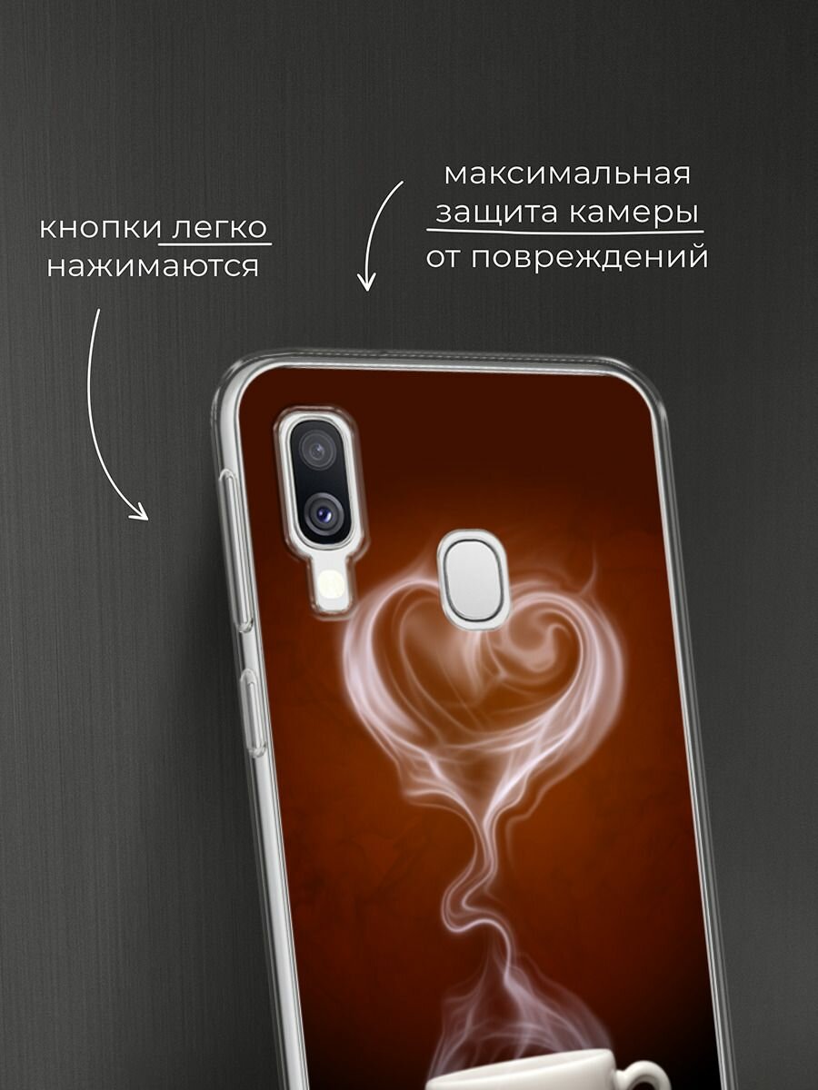 Чехол на Samsung Galaxy A40 / Самсунг Галакси А40 с принтом "Кофейная любовь" — фото 1