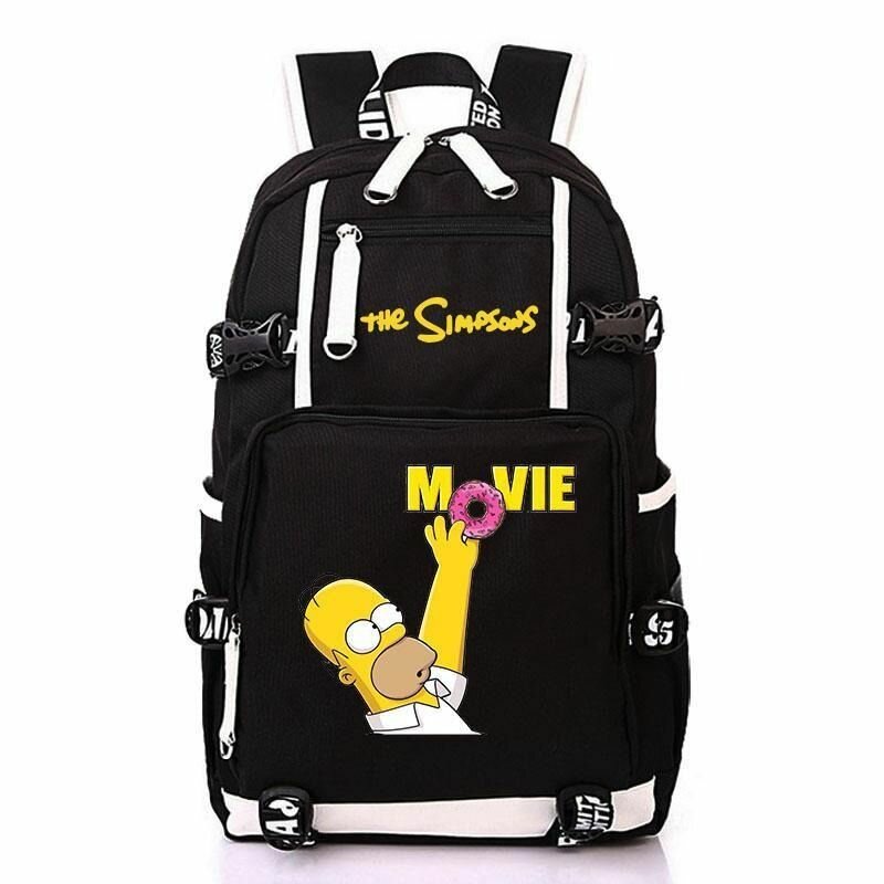 44 x 37 x 17 cm, Черная, Рюкзак, Симпсоны, The Simpsons
