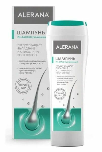 Шампунь для волос Вертекс "Алерана", ph баланс, увлажняющий, 250 мл