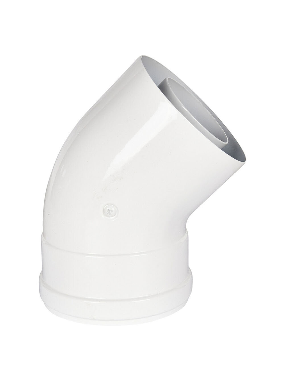 Отвод коаксиальный d60/100 мм 45 град комплект