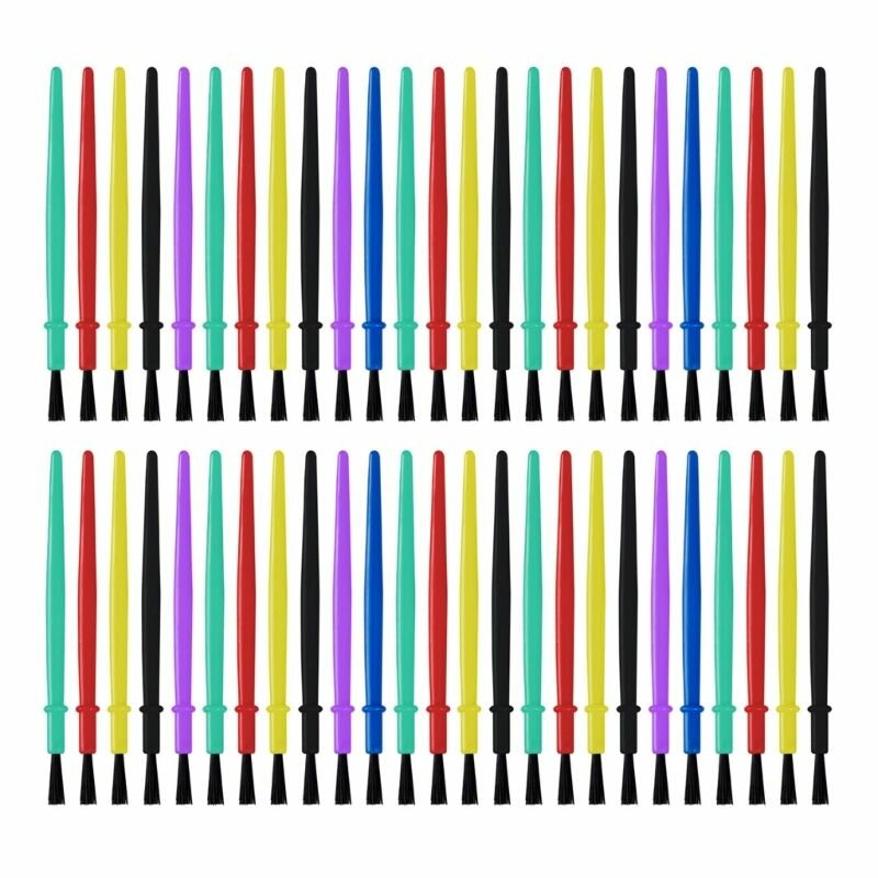 50 шт, маленькие кисточки "сделай сам", малярные кисти (случайное смешивание цветов)-8 смешанных цветов