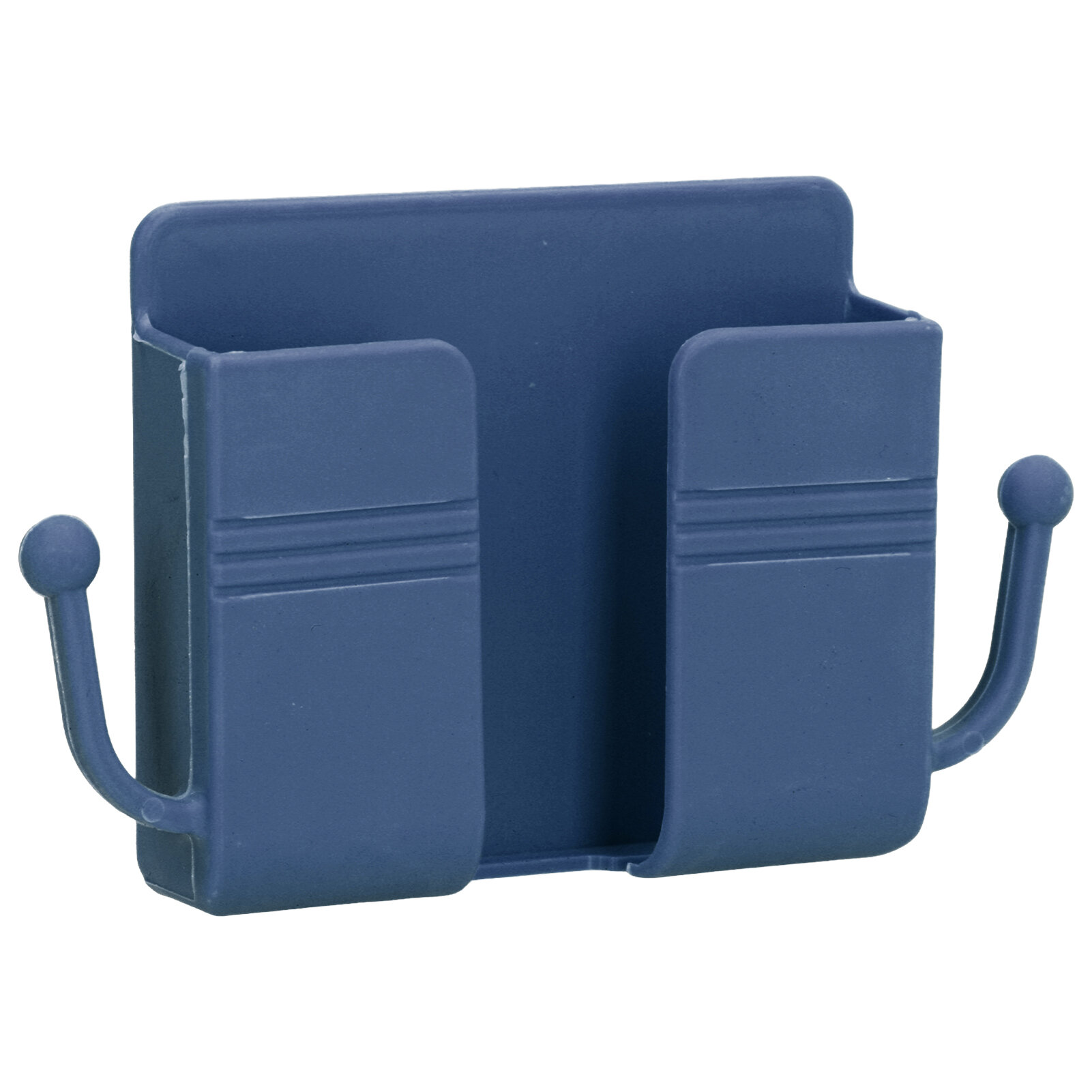 Настенный ящик для хранения, многофункциональный настенный держатель для зарядки телефона для кровати, ванной комнаты, кухни, офиса, синий