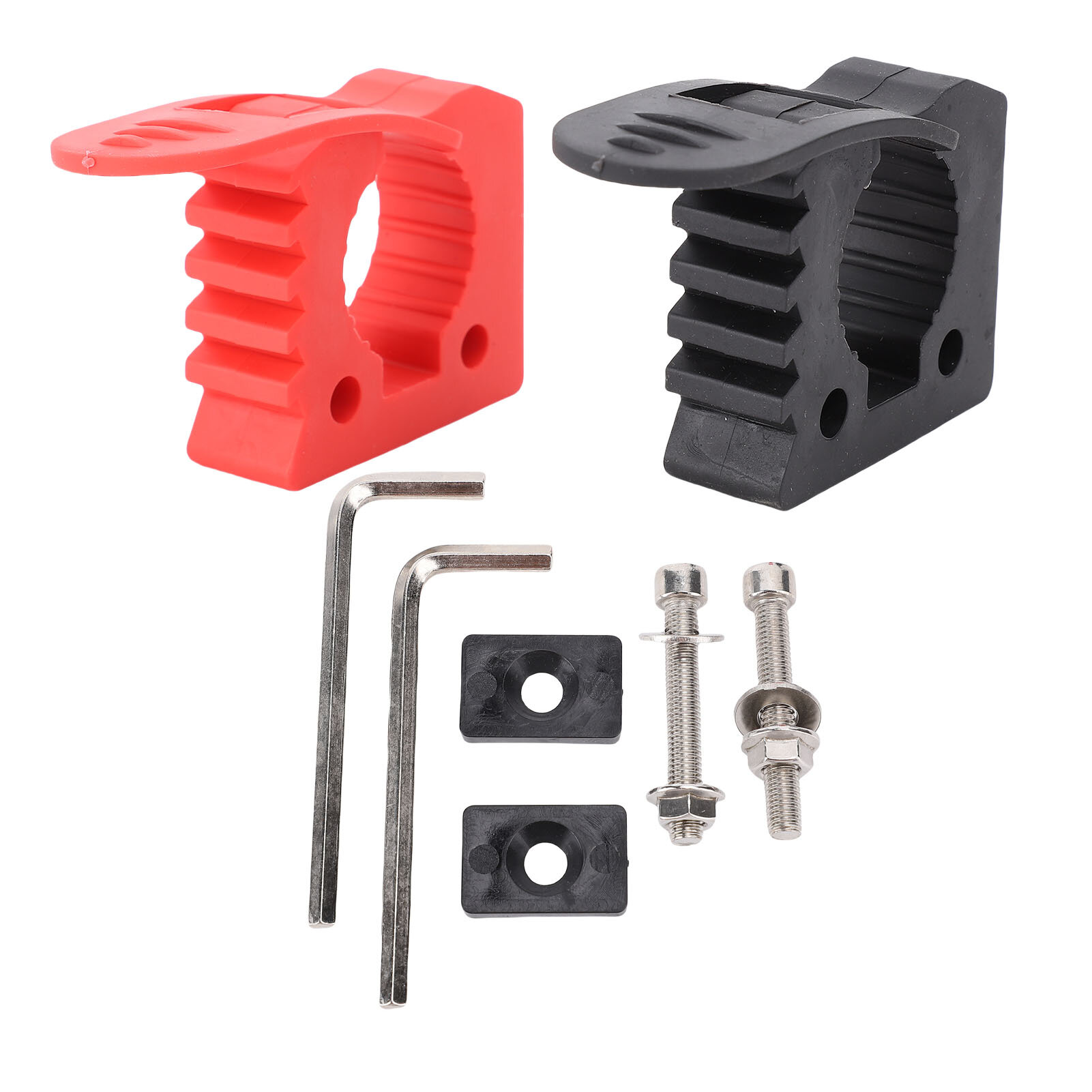 Держатель Лопаты Черный, Красный, Быстроразъемный Резиновый Зажим, Монтажный Кронштейн, Подходит для Ручек Инструментов Диаметром от 1-1 / 7 дюймов до 1-3 / 7 дюймов для Грузовиков UTV ATV Offroad