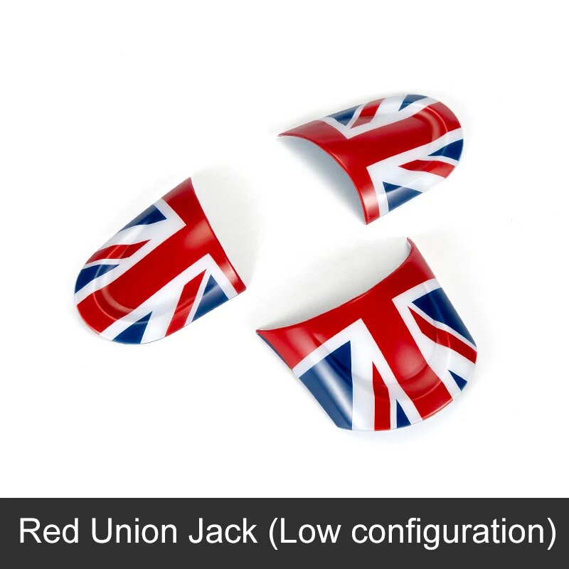 Чехол на руль Mini Cooper, аксессуары для украшения интерьера, наклейки для R55 (Low) Red Blue UK