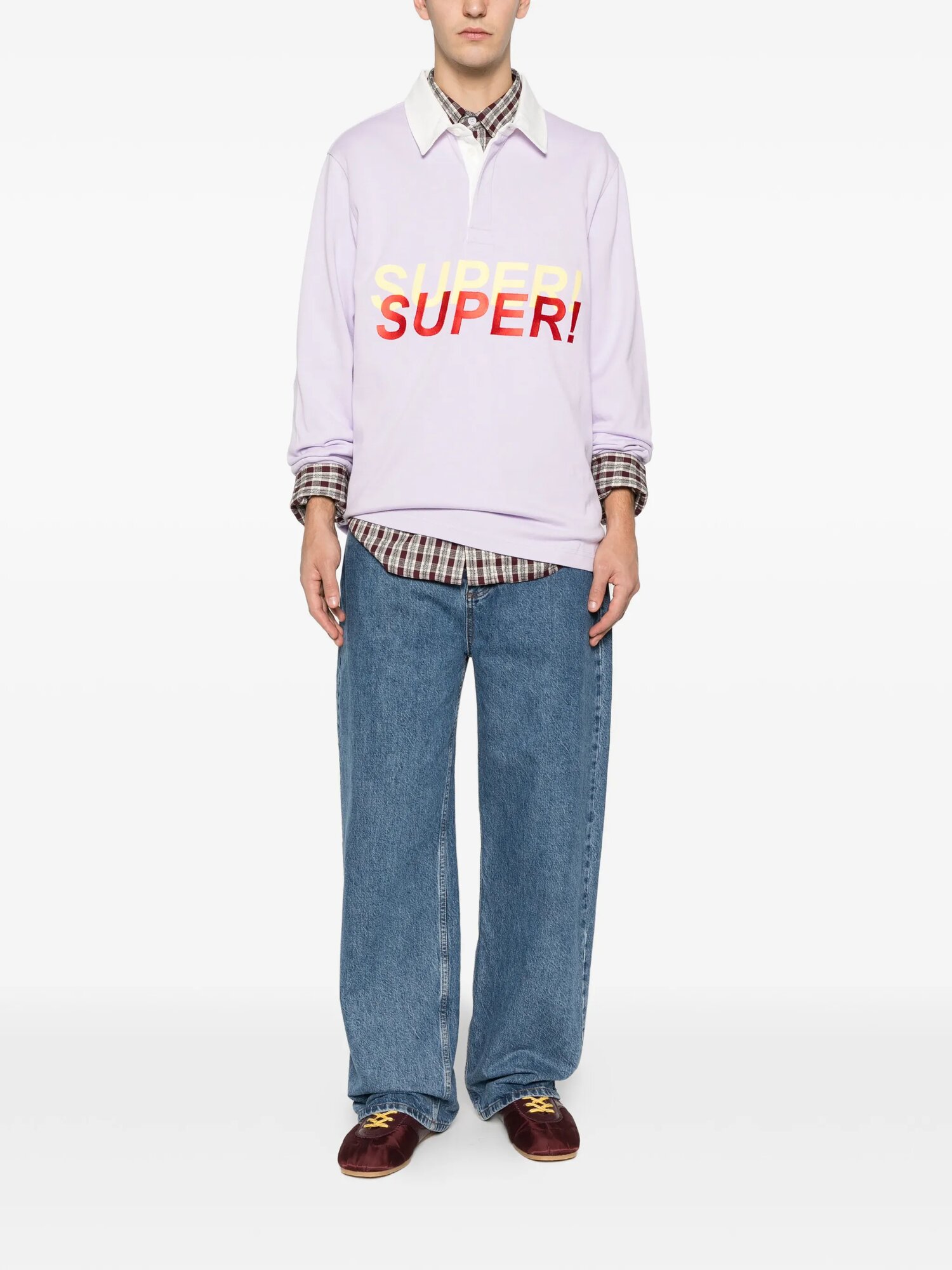 Рубашка JW Anderson Super Rugby, размер M, purple — фото 1