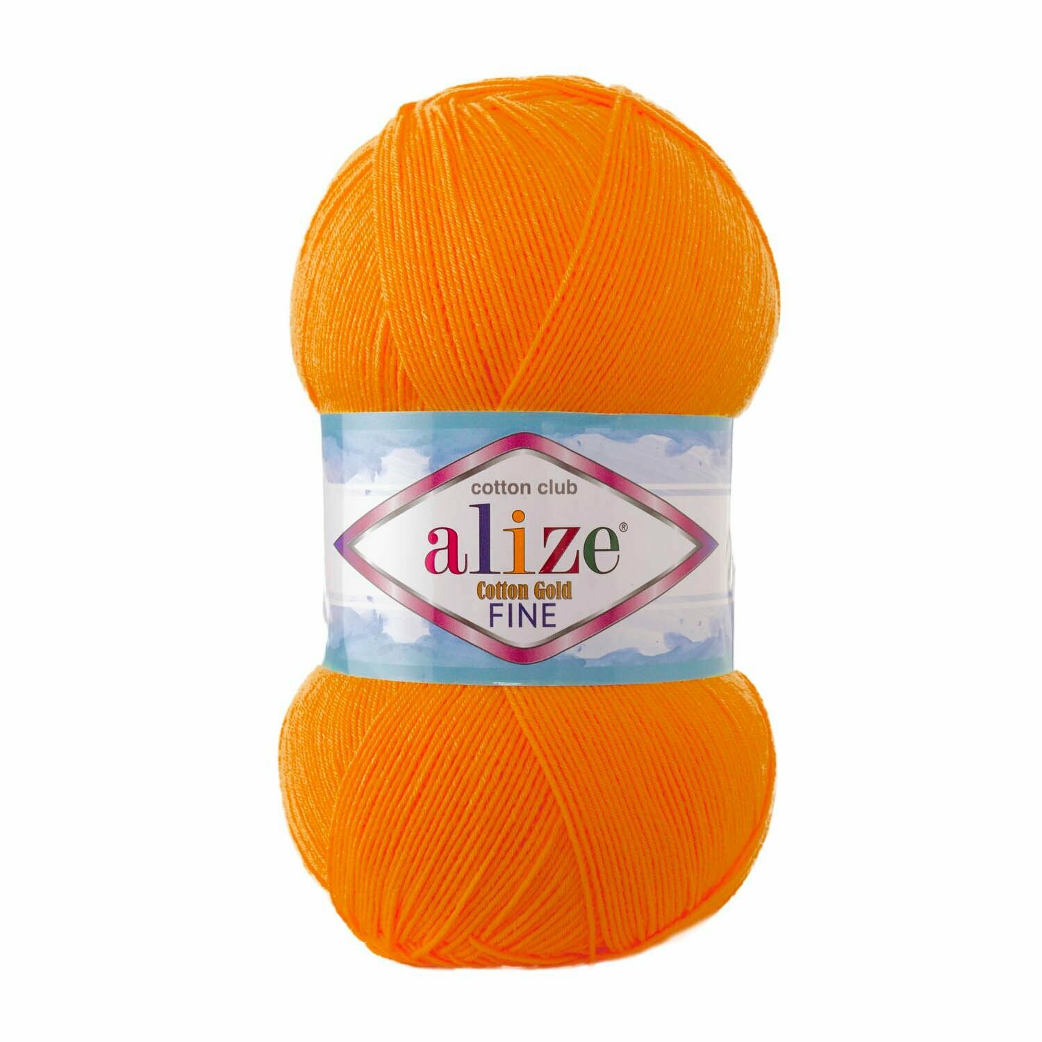 Пряжа Alize Cotton Gold Fine 83 (5 мотков по 100г/660м) тыква