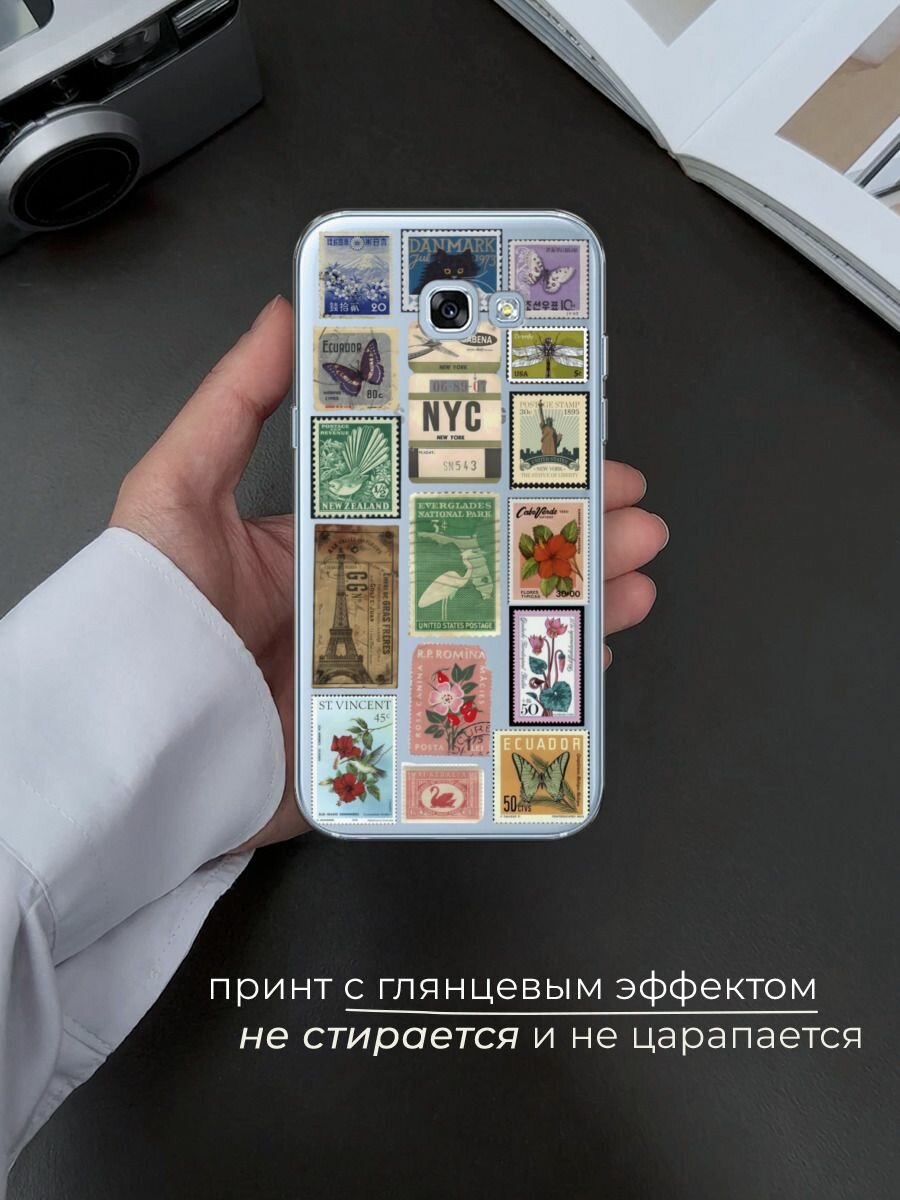 Чехол на Samsung Galaxy A5 2017 / Самсунг Галакси А5 2017 с принтом Марки — фото 1