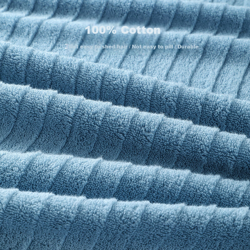 MUJI Bath Towel Class A Xinjiang Cotton Absorbent Quick-drying Men's Adult Pure Cotton Thickened Large Bath Towel Moon Rock Grey