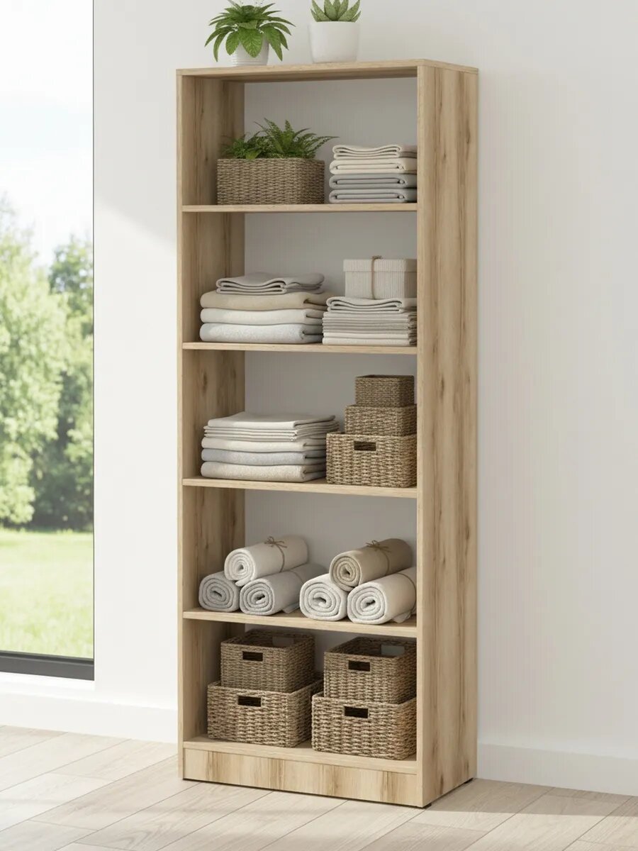 Распашной шкаф FRESTER с полками деревянный в спальню для одежды, от производителя