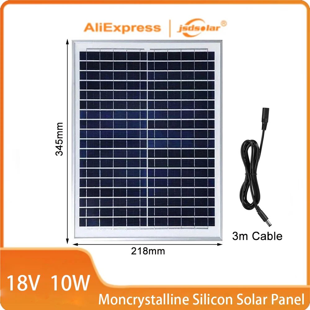 Jsdsolar Монокристаллическая солнечная панель 7 Вт