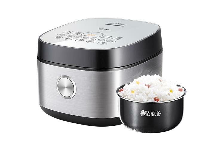 Рисоварка Midea MB-FB40Q1-513J, многофункциональная, цвет glacier silver, антипригарное покрытие, выпечка