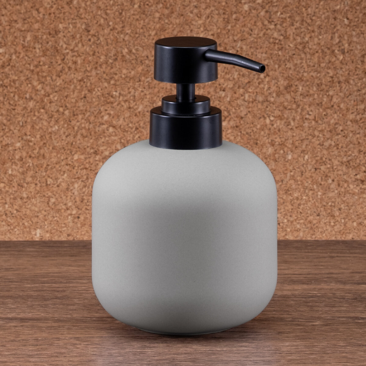 Дозатор для жидкого мыла керамический, 400 мл Terapy серого цвета